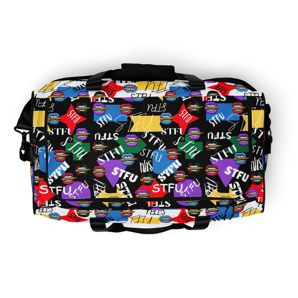 STFU Logos and Colors Duffle Bag - Black/White – STFU Designs