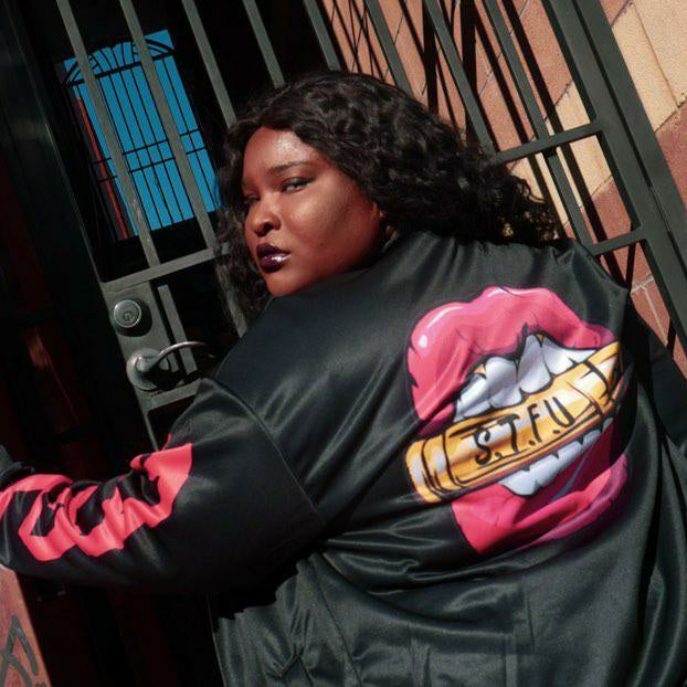 STFU Classic Logo Unisex Bomber Jacket - Black – STFU Designs